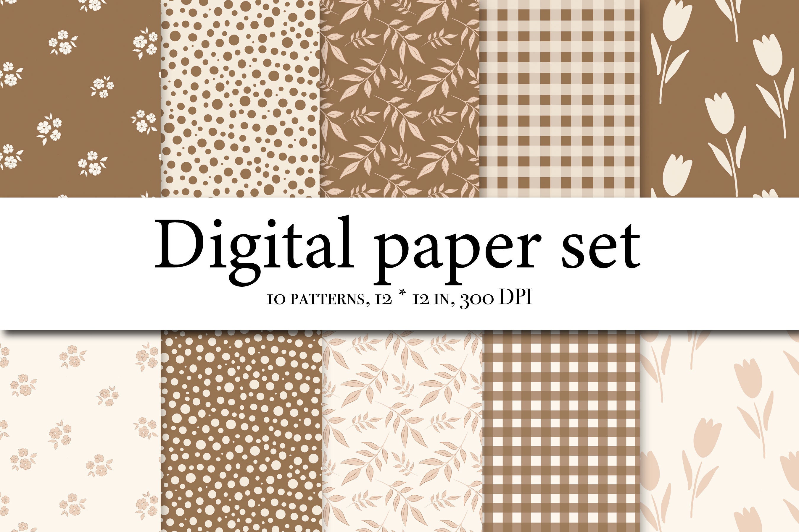 10 Boho Seamless Digital Papers Boho Scrapbook Paper Boho - Etsy