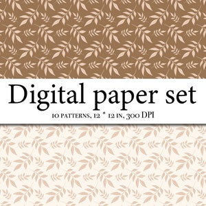 10 Boho Seamless Digital Papers, Boho Scrapbook Paper, Boho Backgrounds ...