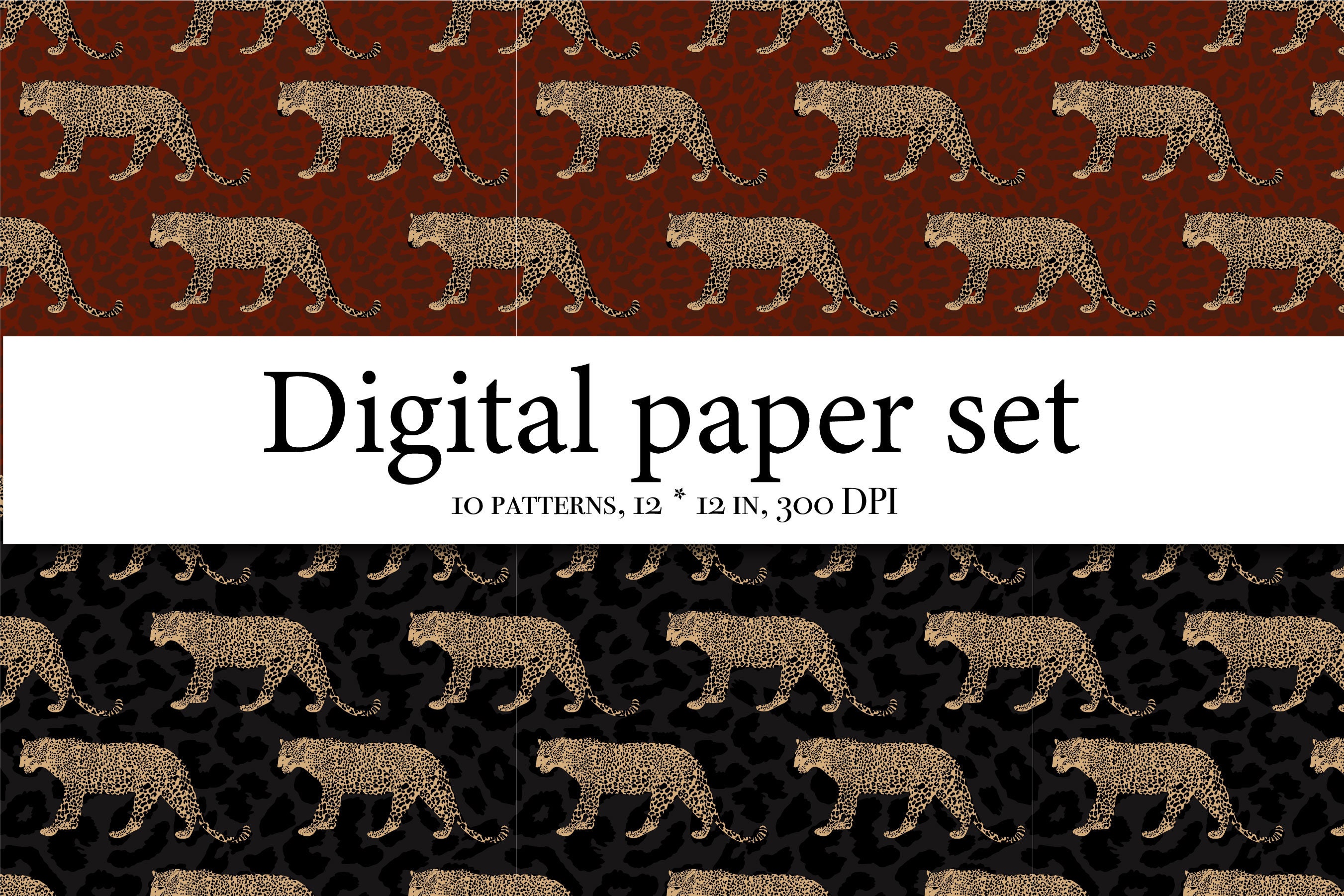Leopard Digital Paper Seamless Pattern With Animal Print - Etsy