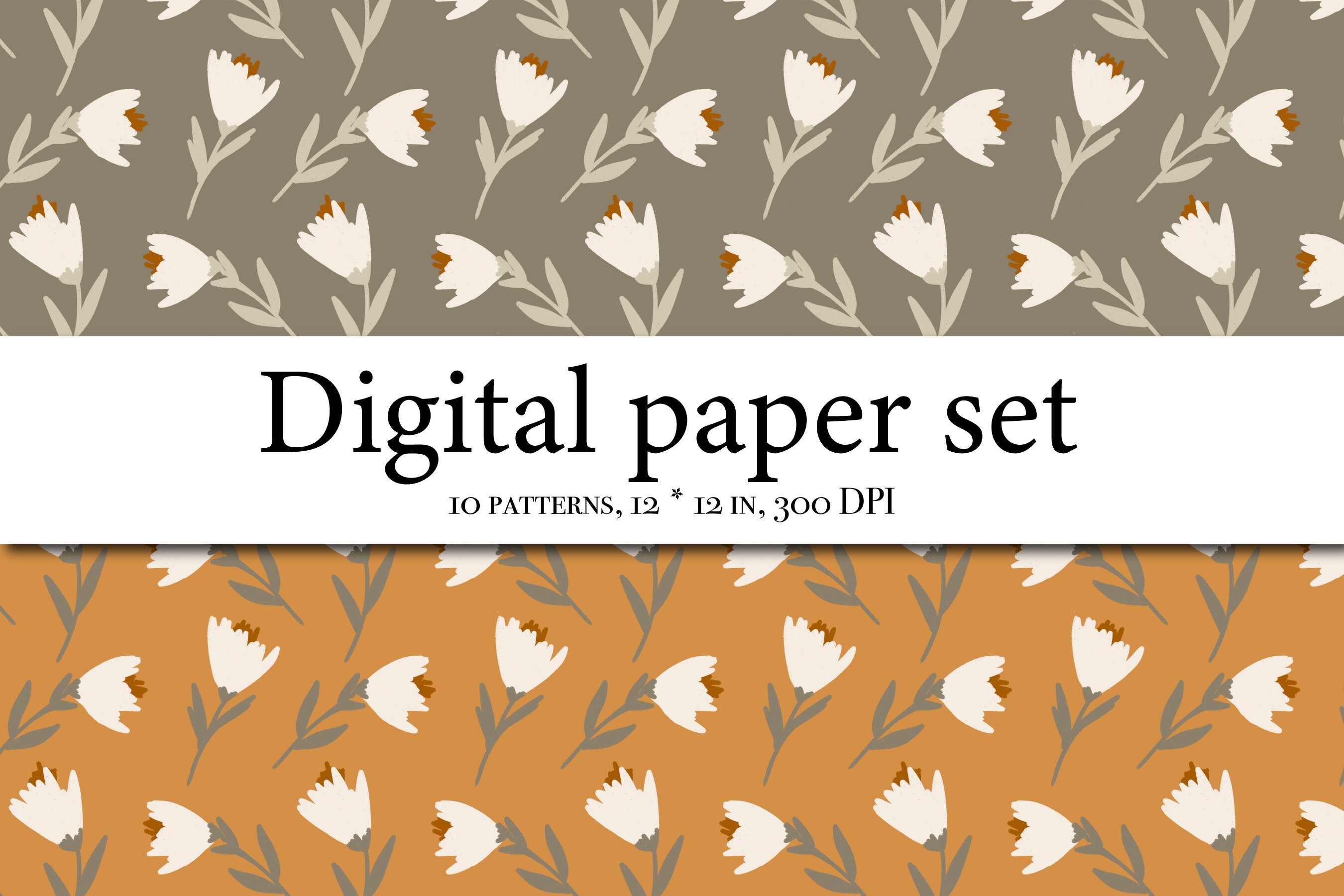 10 Boho Seamless Digital Papers, Boho Scrapbook Paper, Boho Backgrounds ...