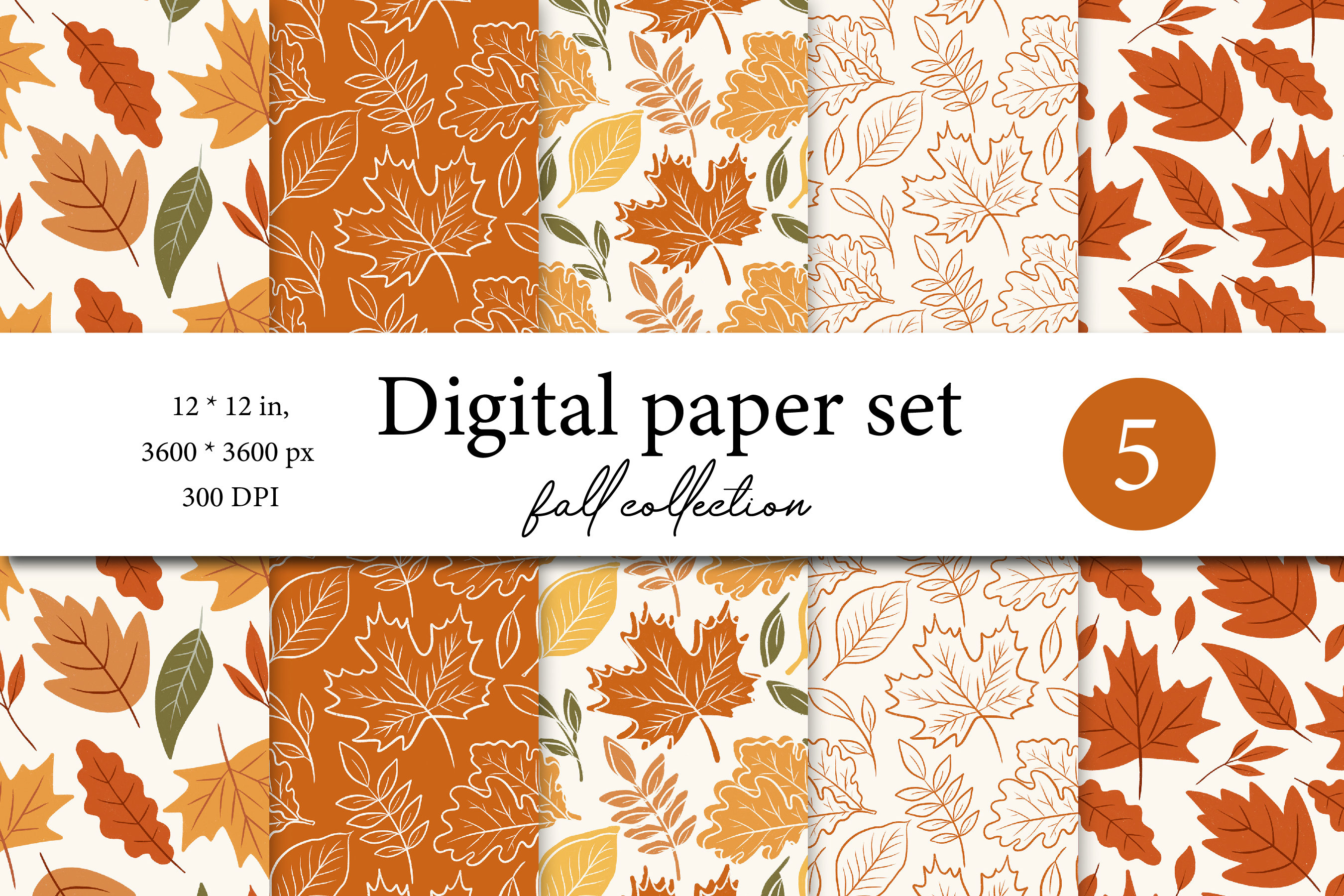 Cozy Fall Vibes: Instant Download Fall Digital Paper Pack - 5 Seamless ...