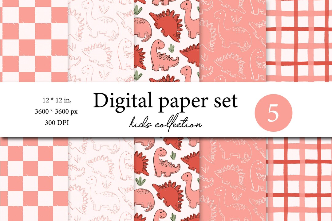 Dinosaur Digital Paper, Jurassic Scrapbook Papers, Dinosaurs Wallpaper ...