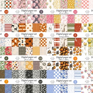 Digital Paper Bundle - Seamless Patterns - Printable Scrapbook ...