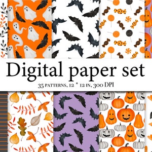 Halloween Seamless Paper - Digital Scrapbooking Halloween - Scrapbook ...