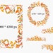 Fall Leaves Clipart Watercolor Fall Frames Clip Art Autumn Leaves ...
