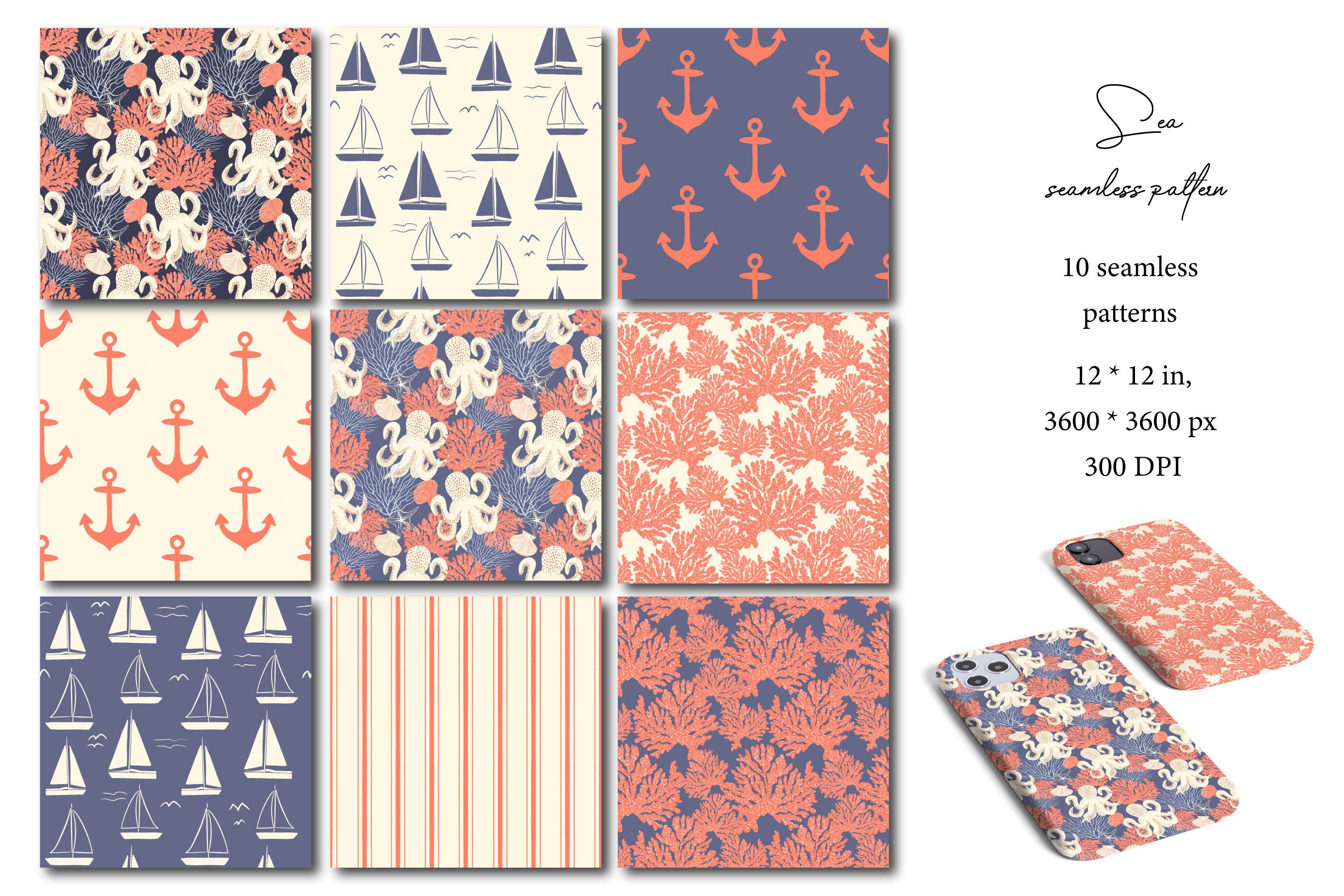 Sea Digital Paper-underwater Ocean Octopus Digital Paper Corals ...