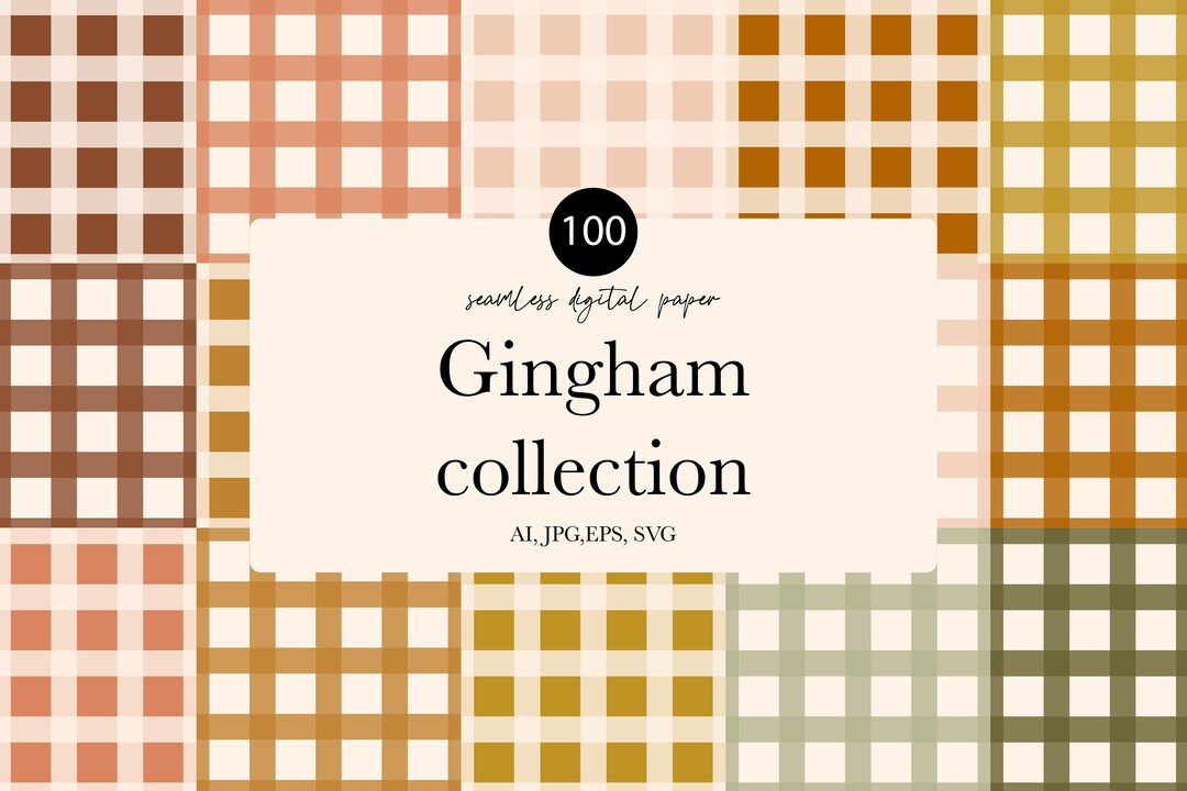 Gingham - Digital Paper Seamless - Chic Printable Paper Pack - Cute ...