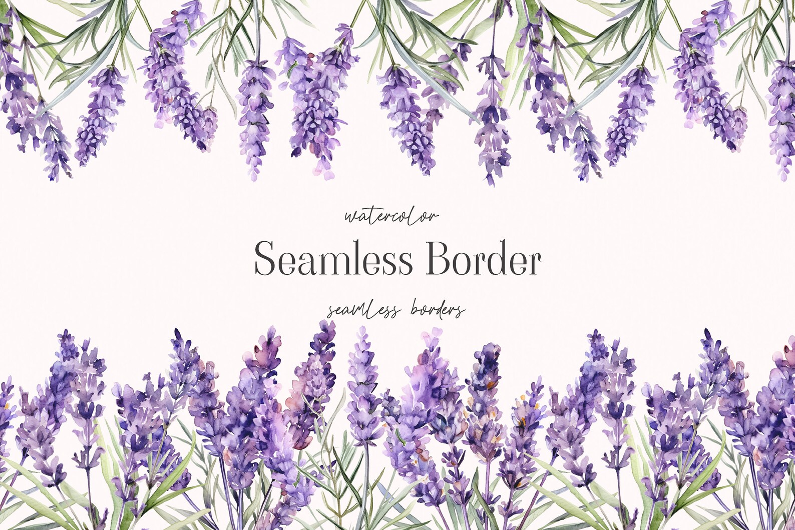 Watercolor Lavender Floral Clipart Lavender Borders Lavender Wreath Png ...