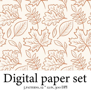 Cozy Fall Vibes: Instant Download Fall Digital Paper Pack - 5 Seamless ...