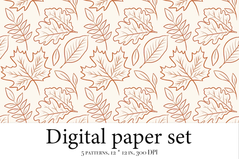 Cozy Fall Vibes: Instant Download Fall Digital Paper Pack - 5 Seamless ...