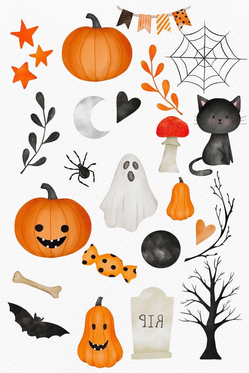 Halloween Clipart - Cute Halloween - Fall Clipart - Halloween Party ...