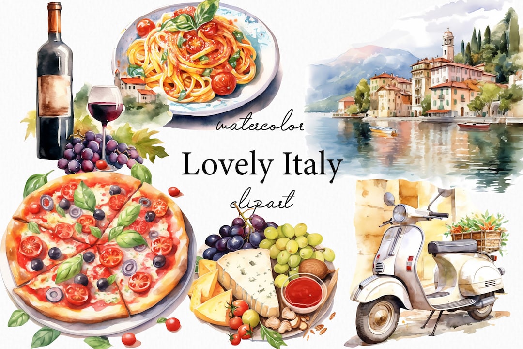 Watercolor Italy Clipart - Italian Vacation Png - Italy Png Clipart ...