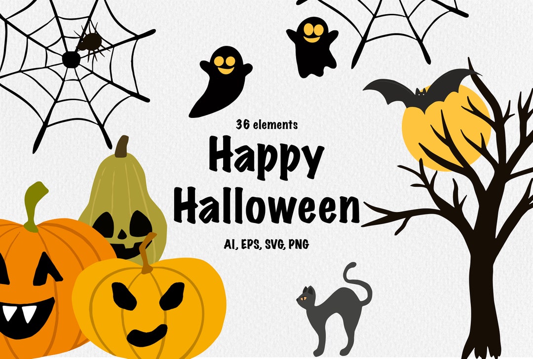 Halloween Clipart - Cute Halloween - Fall Clipart - Halloween Party ...