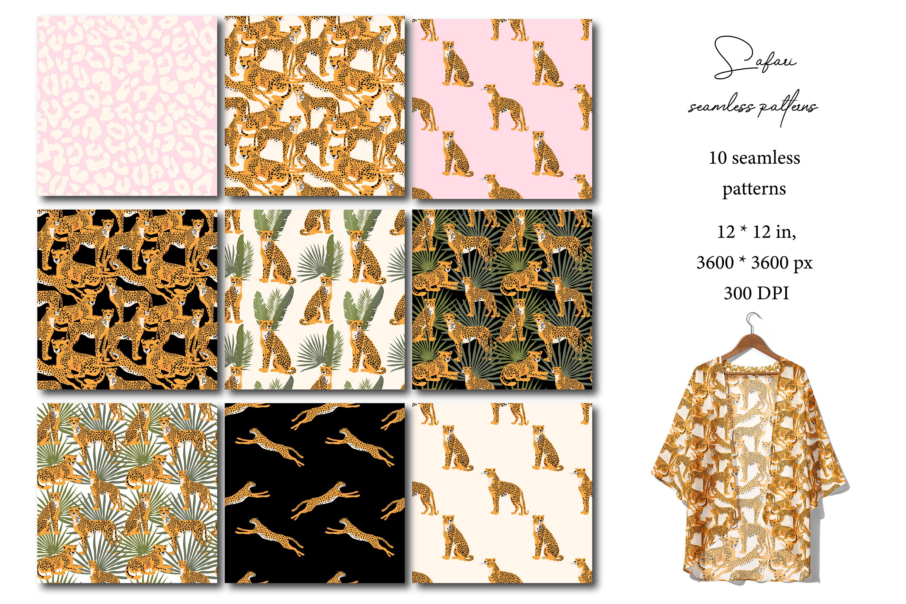 Jungle Digital Paper Safari Paper Seamless Patterns - Etsy