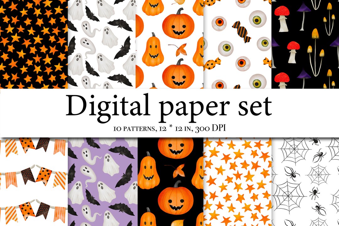 Halloween Seamless Paper - Digital Scrapbooking Halloween - Scrapbook ...