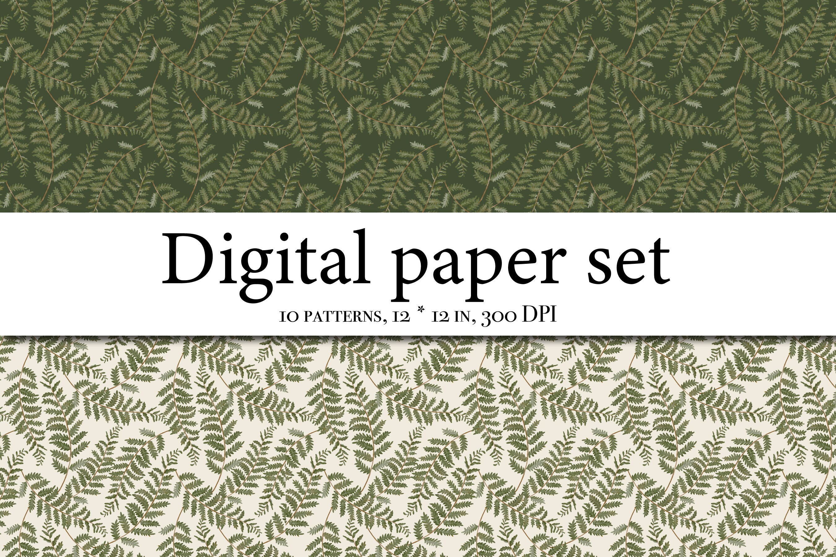 Watercolor Forest Digital Paper Set Forest Landscape Paper - Etsy