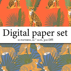Jungle Digital Paper - Safari Paper - Seamless Patterns - Digital ...