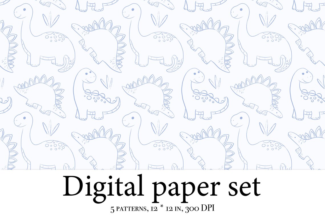 Dinosaur Digital Paper, Jurassic Scrapbook Papers, Dinosaurs Wallpaper ...