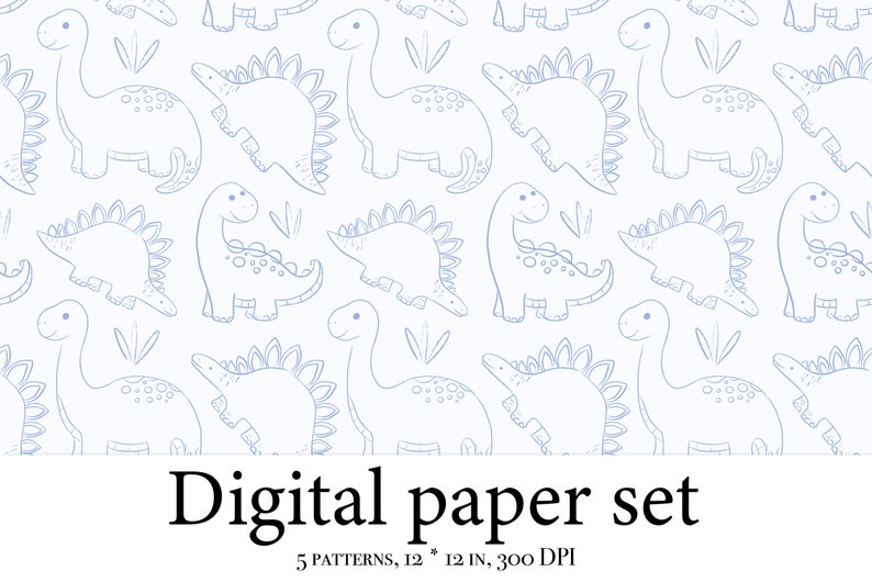 Dinosaur Digital Paper, Jurassic Scrapbook Papers, Dinosaurs Wallpaper ...