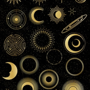 Celestial Clipart Set, Planner Clipart, Tarot PNG Graphics, Mystical ...