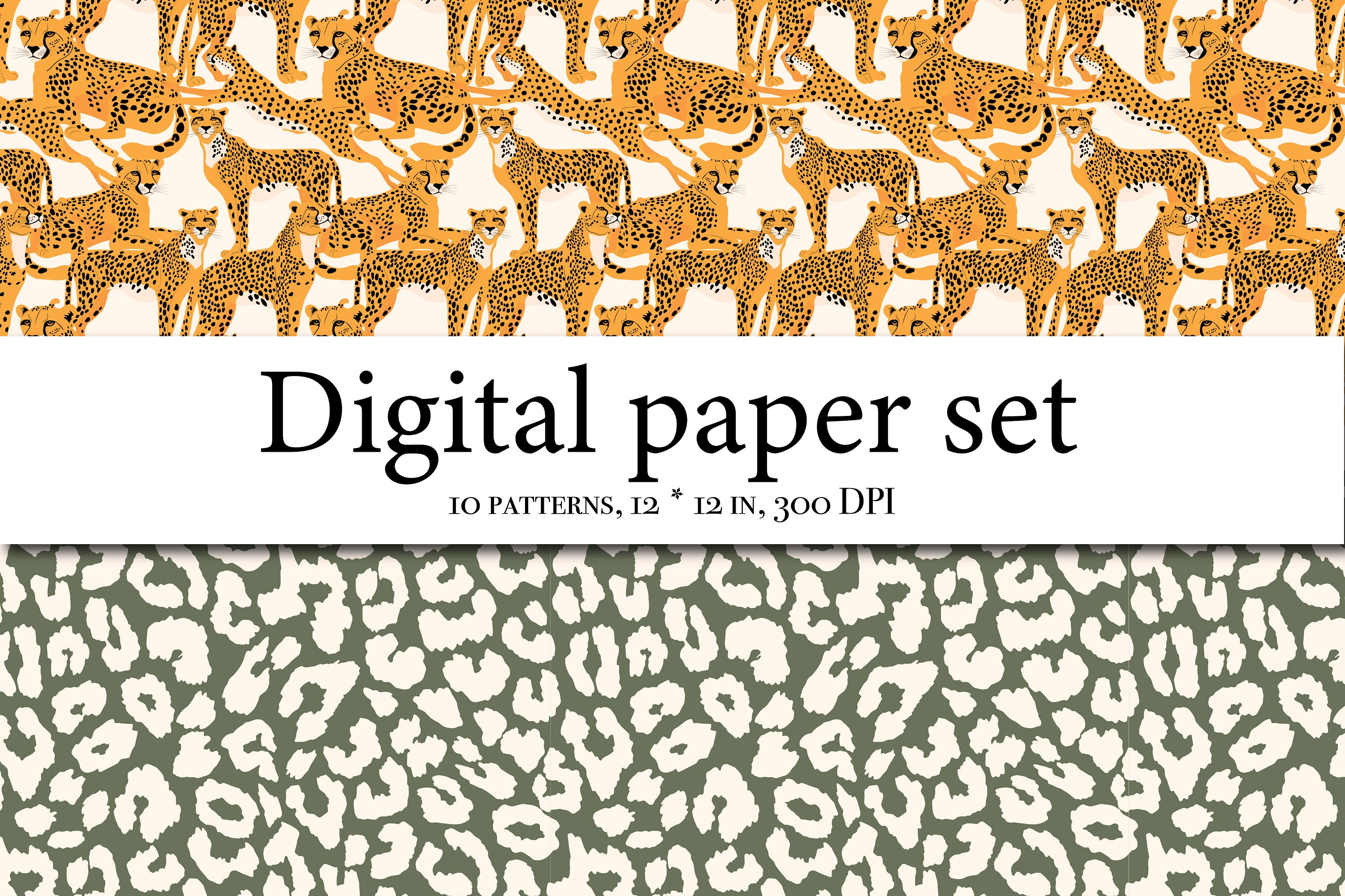 Jungle Digital Paper Safari Paper Seamless Patterns - Etsy