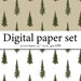 Watercolor Forest Digital Paper Set - Forest Landscape Paper - Seamless ...