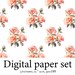 Watercolor Blush Rose Digital Paper Pack, Blush Roses Scrapbook, Roses ...