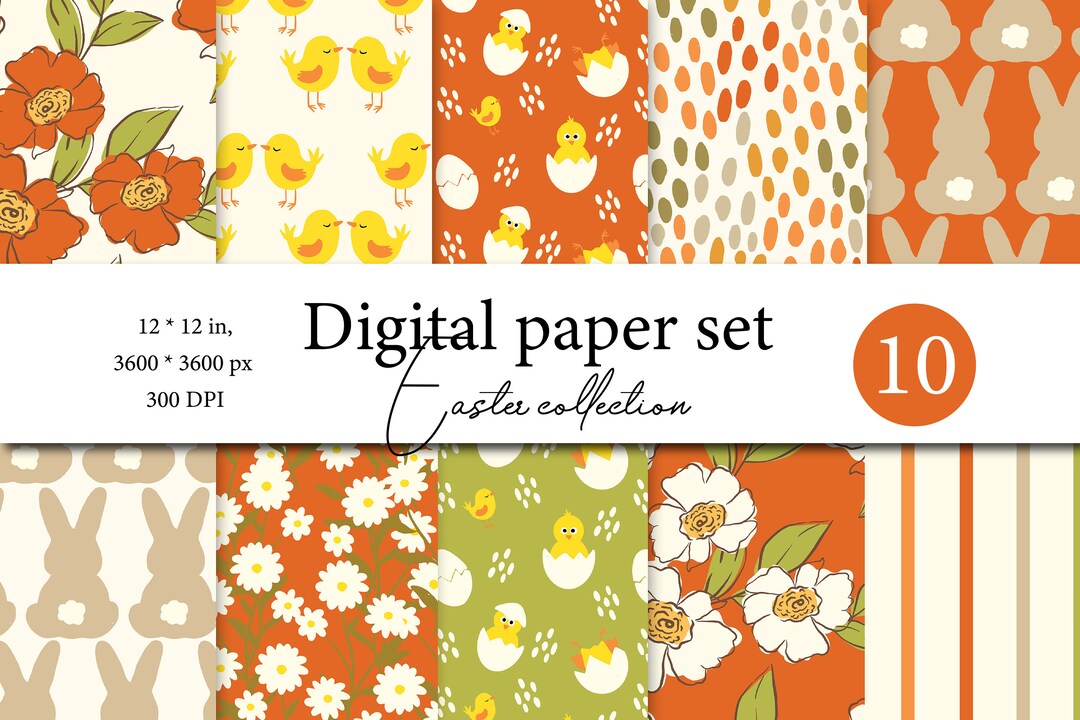 Easter Seamless Pattern - Watercolor Paper Easter - Digital Paper ...