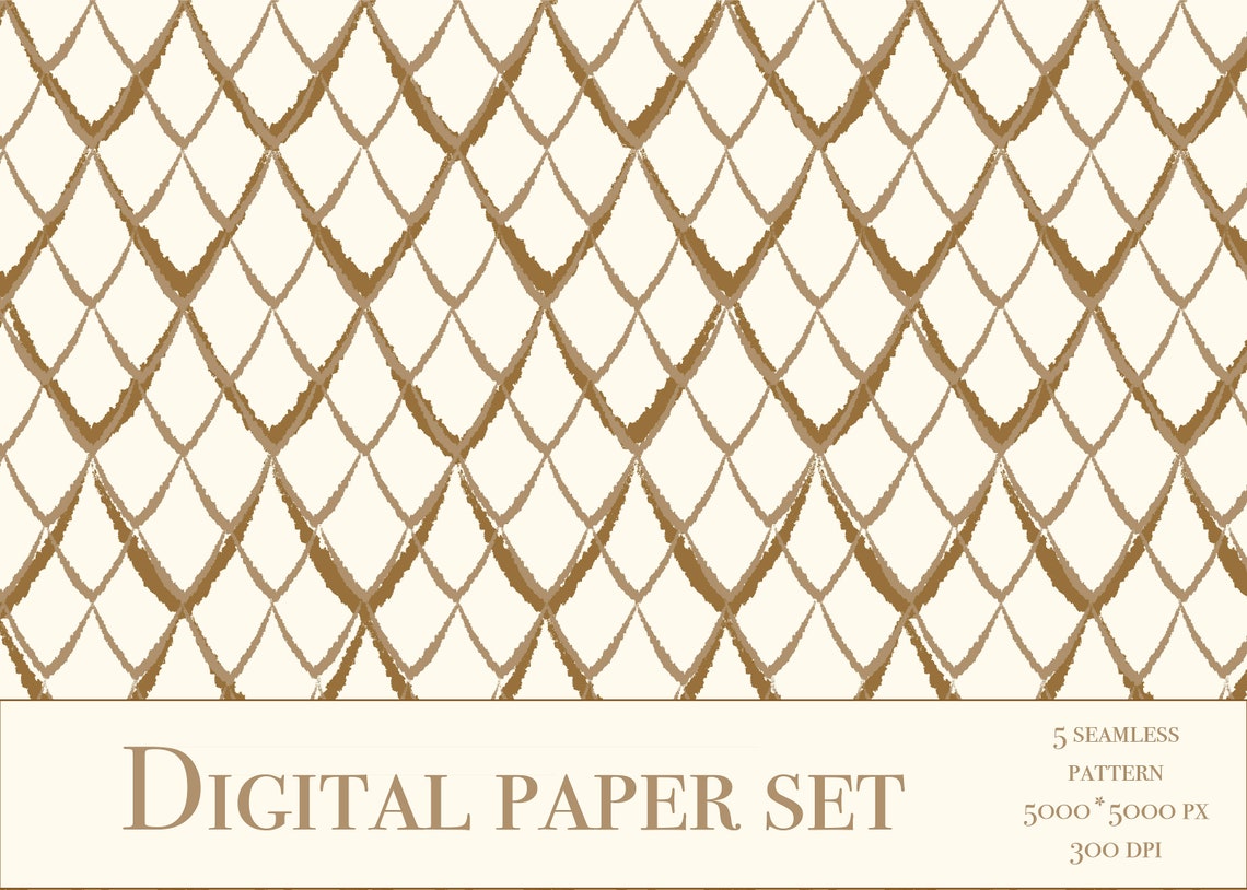 Neutral Animal Print Digital Paper, Seamless Animal Skin Patterns With ...