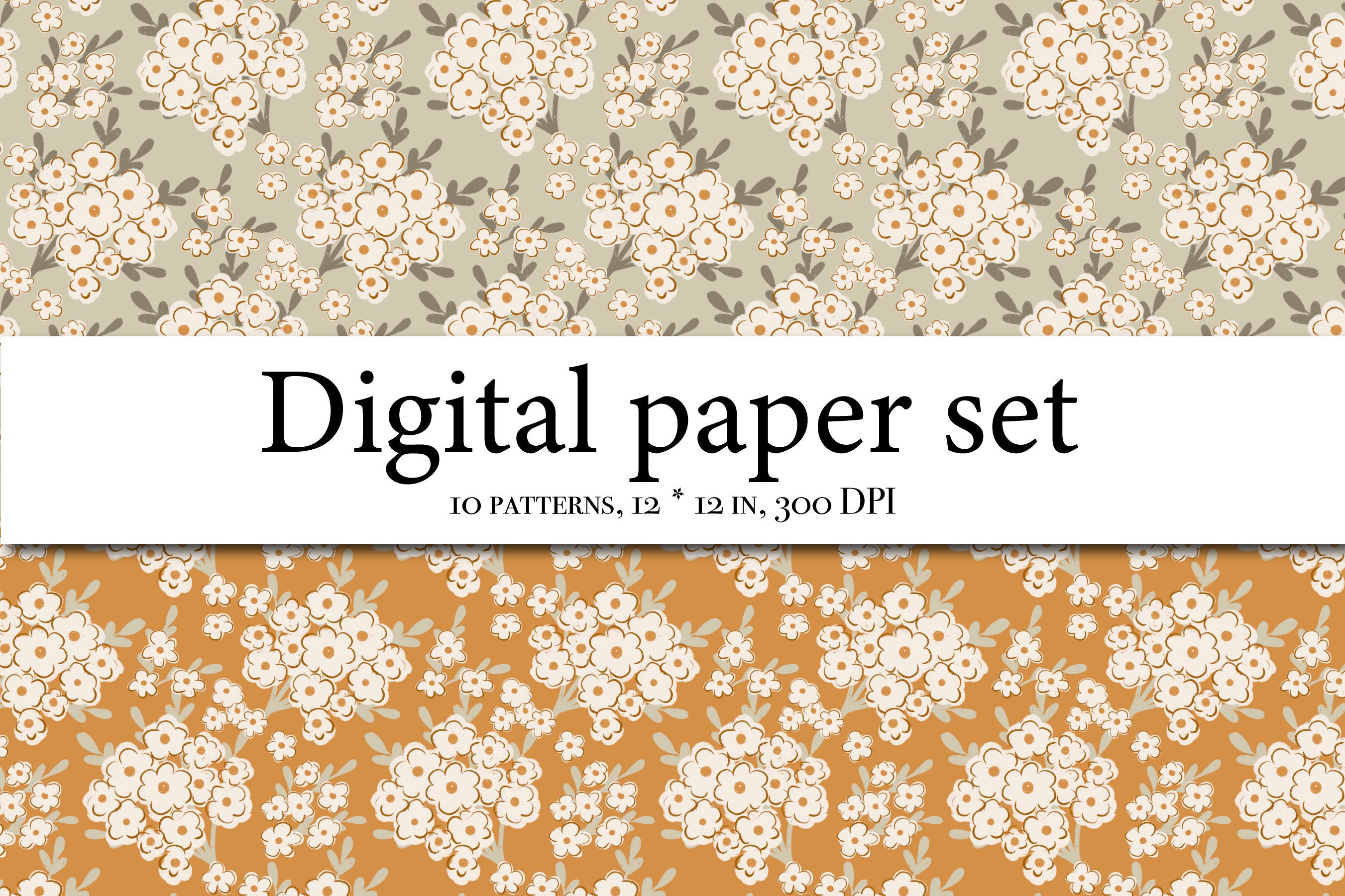 10 Boho Seamless Digital Papers, Boho Scrapbook Paper, Boho Backgrounds ...