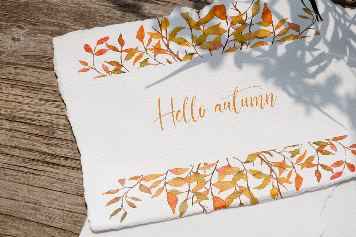 Fall Leaves Clipart Watercolor Fall Frames Clip Art Autumn Leaves ...