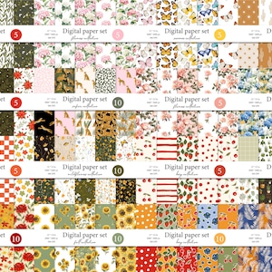 Digital Paper Bundle - Seamless Patterns - Printable Scrapbook ...