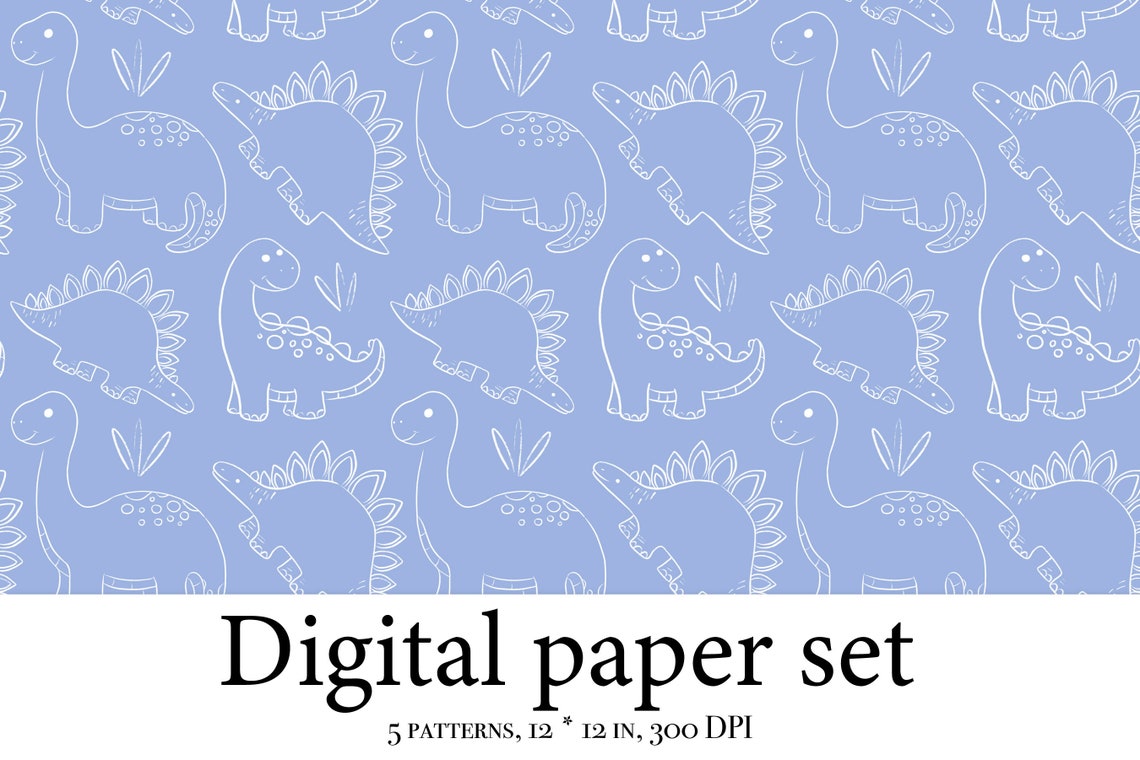 Dinosaur Digital Paper, Jurassic Scrapbook Papers, Dinosaurs Wallpaper ...
