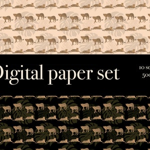 Leopard Digital Paper, Seamless Pattern With Leopard, Digital Paper ...
