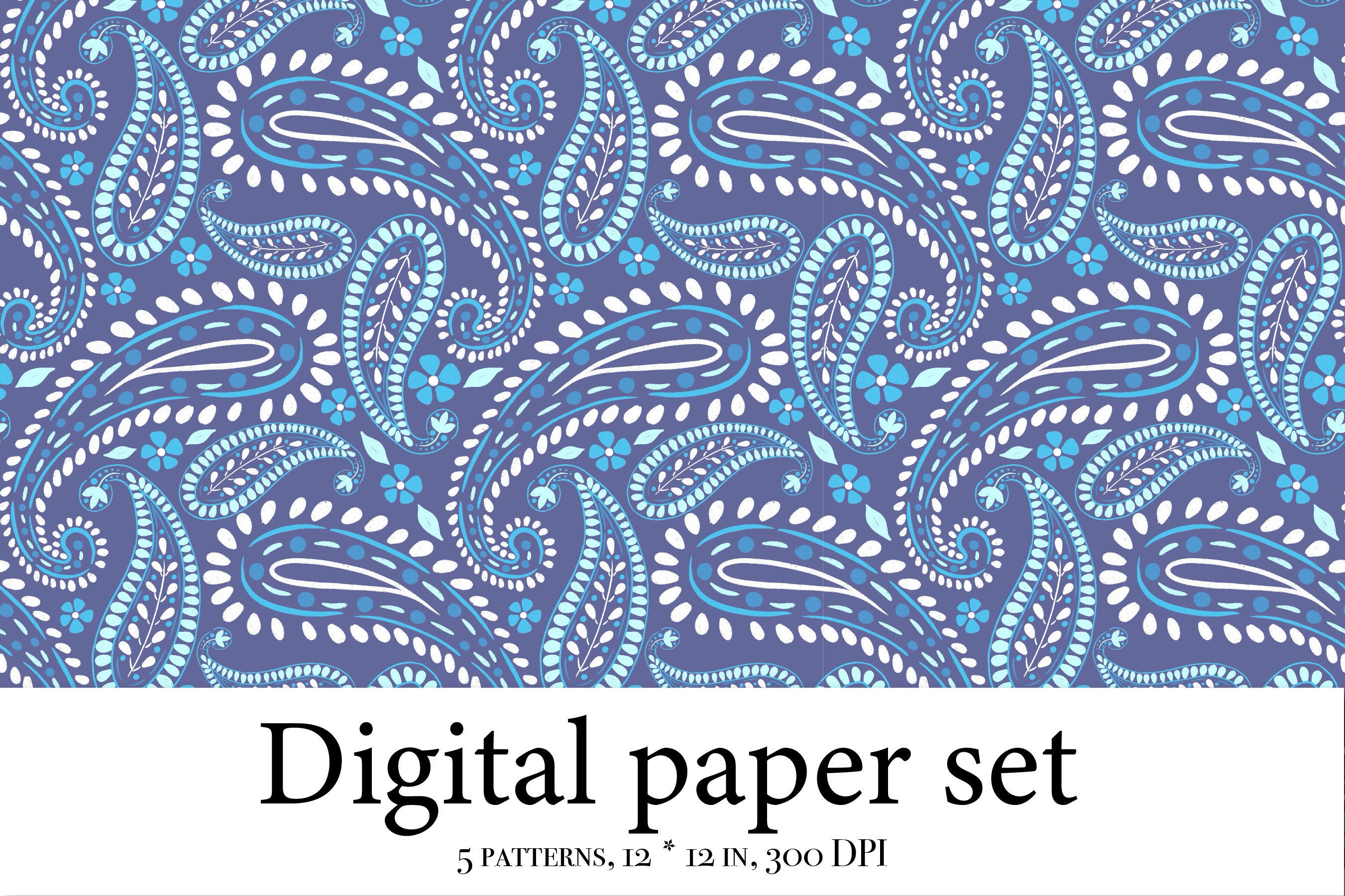Colorful Paisley Digital Paper Pack - Instant Download for Crafts ...