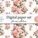 Watercolor Blush Rose Digital Paper Pack, Blush Roses Scrapbook, Roses ...