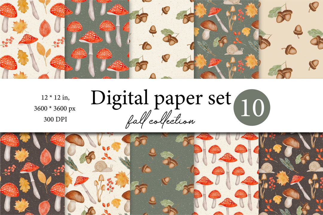 Cozy Fall Vibes: Instant Download Fall Digital Paper Pack - Seamless ...