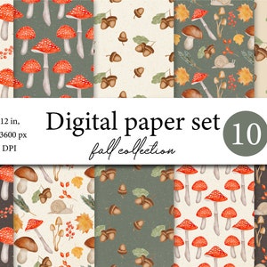 Cozy Fall Vibes: Instant Download Fall Digital Paper Pack - Seamless ...