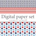 4th of July Digital Paper Pack- Independence Day Patterns- USA Flag ...