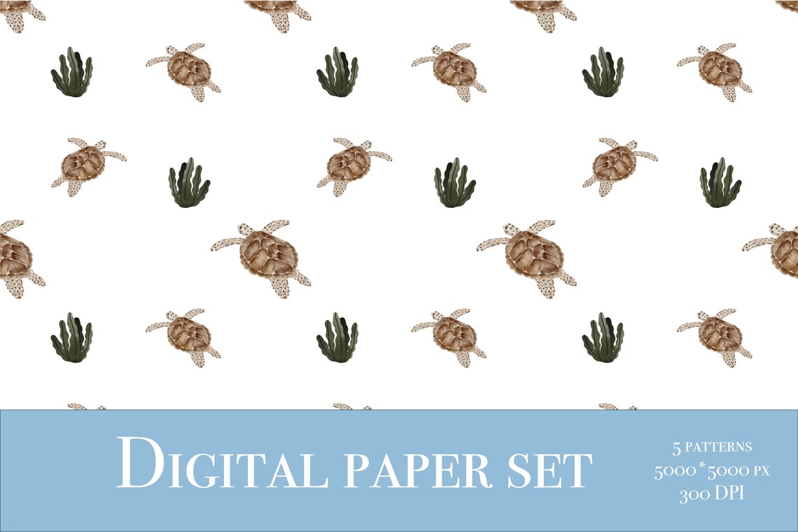 Underwater Digital Paper - Seamless Digital Paper - Ocean Digital ...