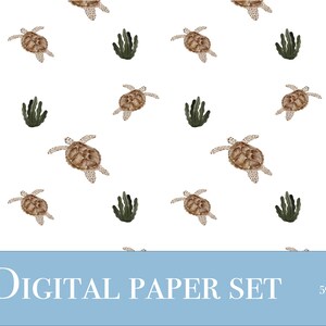 Underwater Digital Paper - Seamless Digital Paper - Ocean Digital ...