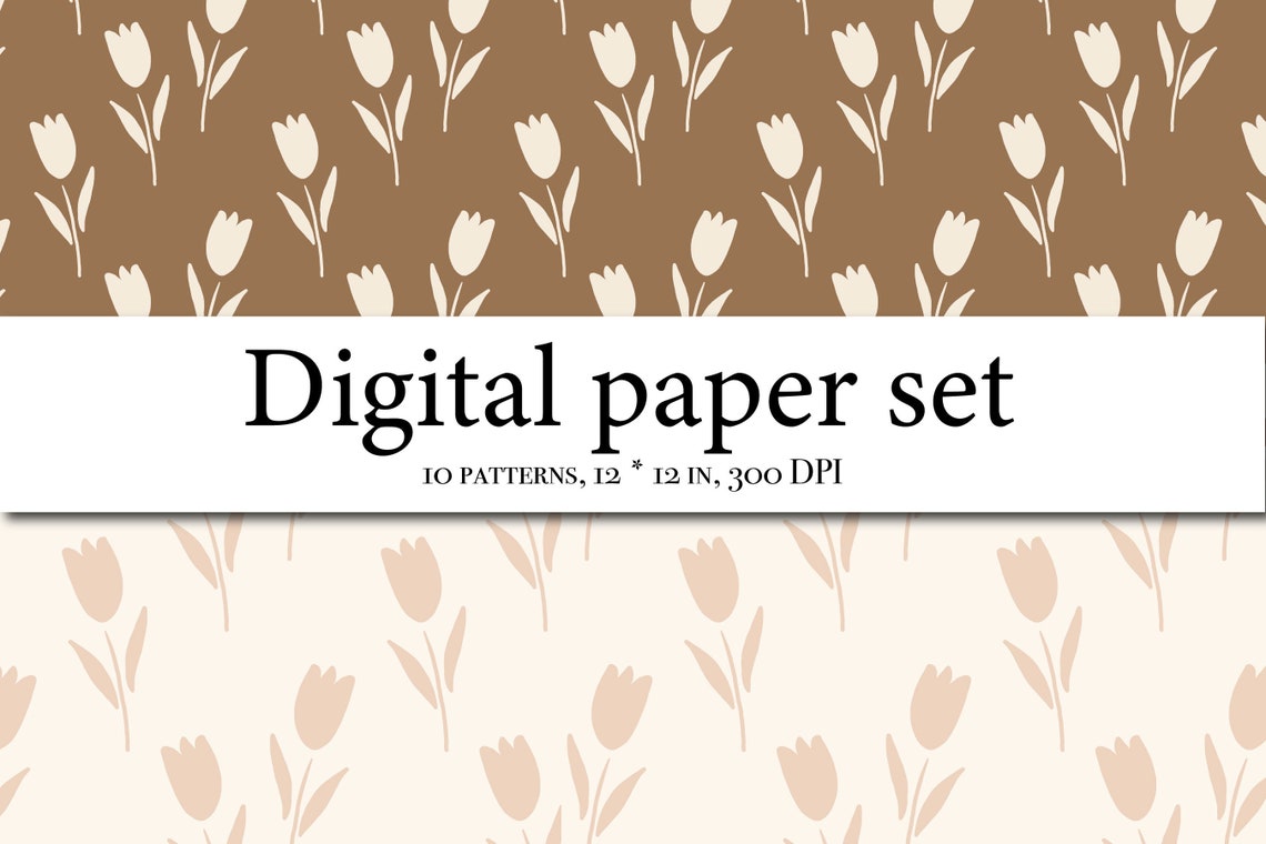 10 Boho Seamless Digital Papers Boho Scrapbook Paper Boho - Etsy
