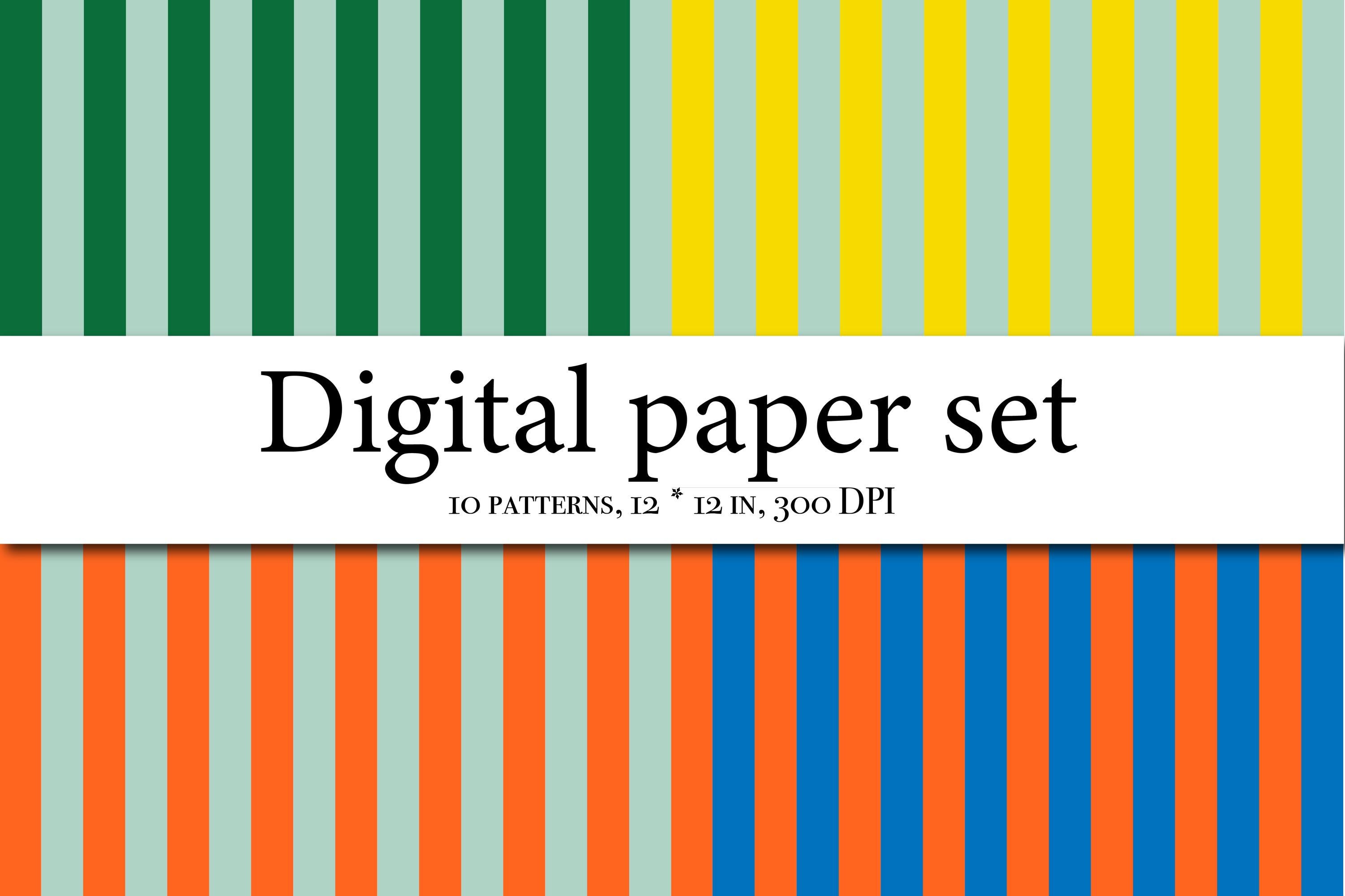 Vibrant Striped Seamless Digital Paper Pack – 20 Colorful JPG Patterns ...