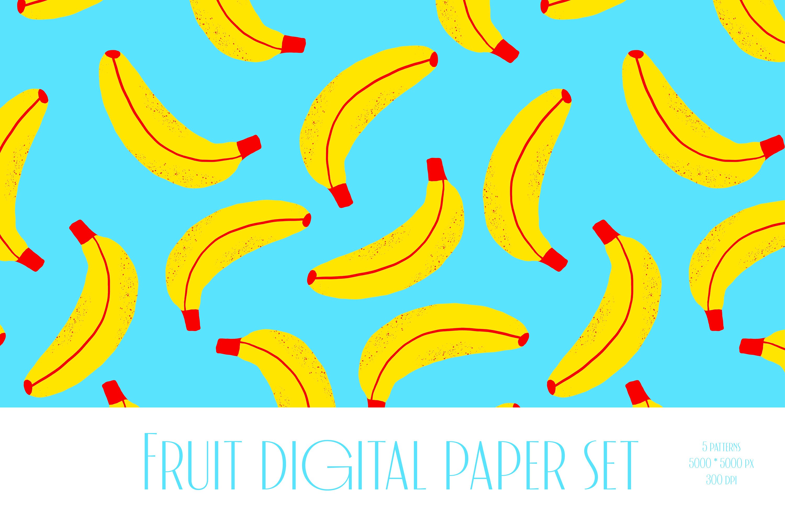 Pattern Clipart With Fruity Summer Digital Paper Pack Abstract Print ...
