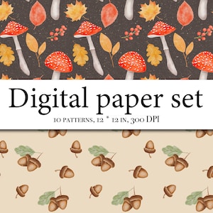Cozy Fall Vibes: Instant Download Fall Digital Paper Pack - Seamless ...