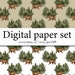 Watercolor Forest Digital Paper Set - Forest Landscape Paper - Seamless ...