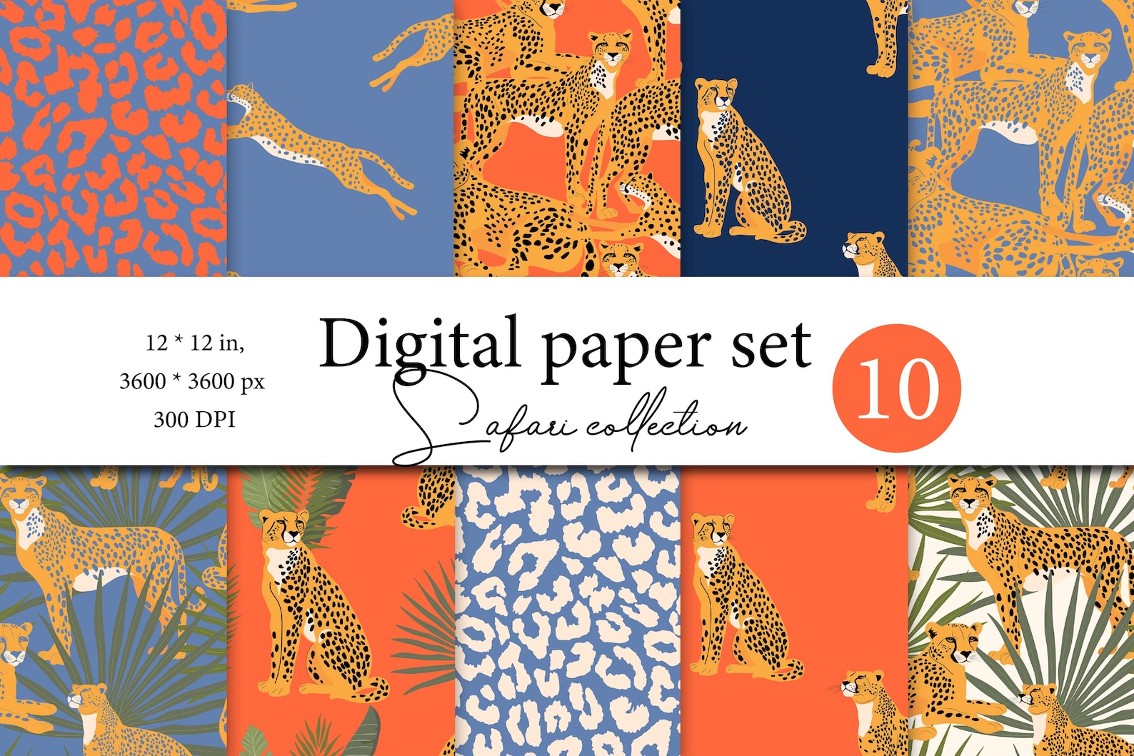 Jungle Digital Paper - Safari Paper - Seamless Patterns - Digital ...