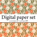 Pattern Clipart With Flowers Digital Paper- Flowers Seamless Pattern ...