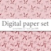 Elegant Red and Pink Bow Digital Paper Set - Holiday Joy Digital Paper ...