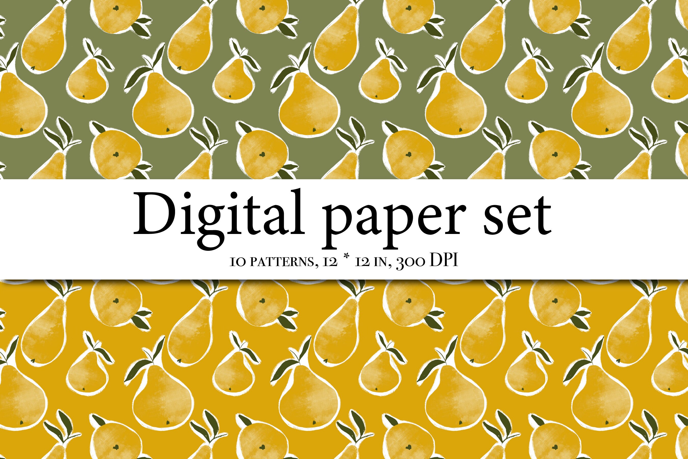 Patterns Clipart With Fruit Assorted Fruit Digital Paper Pack scrapbook ...